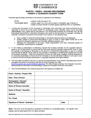 Fillable Online PHOTO / VIDEO / SOUND RECORDING Fax Email Print - pdfFiller