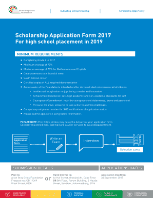 Fillable Online For high school placement in 2019 Fax Email Print ...