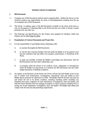 Fillable Online Complete sets of Bid Documents shall be used in ...