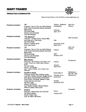 Fillable Online MARY FRASER Fax Email Print - pdfFiller