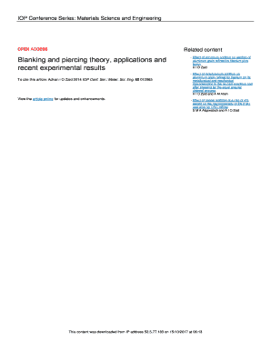 Fillable Online Blanking and piercing theory, applications and Fax ...