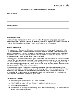 The Property Condition Disclosure Act requires the seller of ...