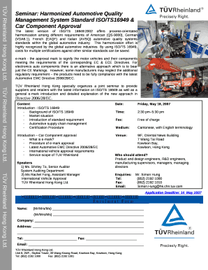 Seminar: Harmonized Automotive Quality Management System Standard ISO ...