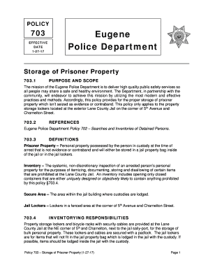 Fillable Online Storage of Prisoner Property Fax Email Print - pdfFiller