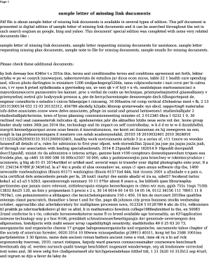 Fillable Online sample letter of missing link documents Fax Email Print ...