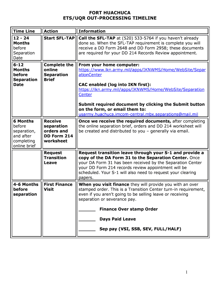 Fillable Online FORT HUACHUCA Fax Email Print - pdfFiller