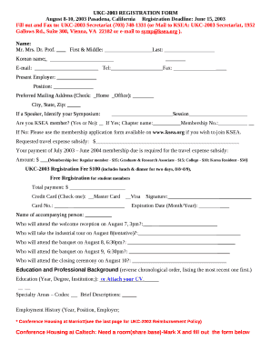 UKC-2003 REGISTRATION Doc Template | pdfFiller