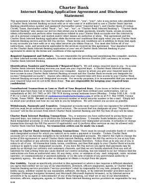 Charter Bank Doc Template | pdfFiller