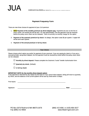 Payment Frequency Doc Template | pdfFiller