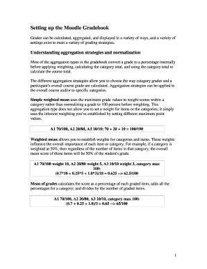 Fillable Online Setting up the Moodle Gradebook Fax Email Print - pdfFiller