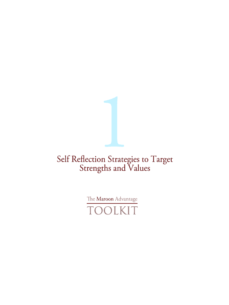 Fillable Online Self Reflection Strategies to Target Strengths and ...