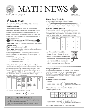 Fillable Online 4th grade Module 2 Unit Conversions and Problem ...