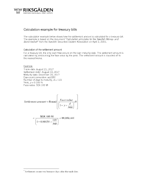 Fillable Online Calculation example for treasury bills Fax Email Print ...