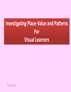 Fillable Online Investigating Place-Value and Patterns Fax Email Print ...