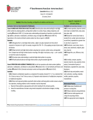 Fillable Online 4TH GRADE MATHEMATICS PACING GUIDE - INSTRUCTIONAL ...