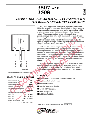 Fillable Online RATIOMETRIC, LINEAR HALL-EFFECT SENSOR ICS Fax Email ...