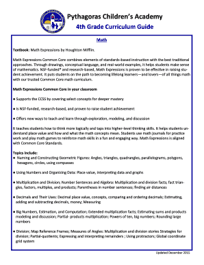Fillable Online 4th Grade Curriculum Guide Fax Email Print - pdfFiller