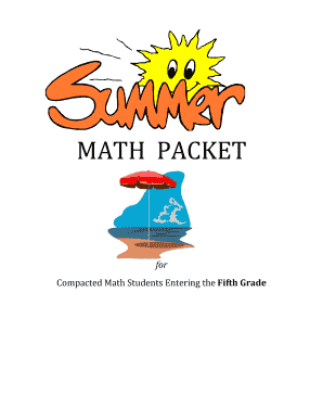 Fillable Online Compacted Math Students Entering the Fifth Grade Fax ...