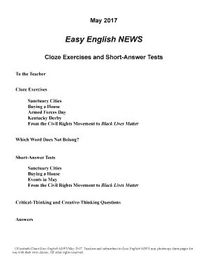 Fillable Online Easy English NEWS Fax Email Print - pdfFiller