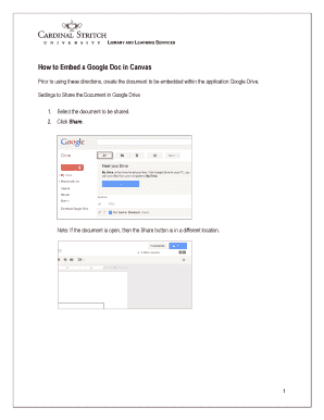 Fillable Online How to Embed a Google Doc in Canvas Fax Email Print ...