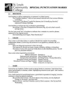 Fillable Online SPECIAL PUNCTUATION MARKS Fax Email Print - pdfFiller
