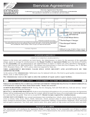 Fillable Online Service Agreement Number Fax Email Print - pdfFiller
