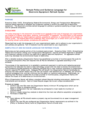 Fillable Online Sample Policy and Guidance Language for Fax Email Print ...