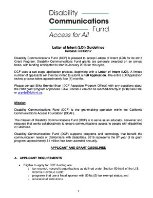 Fillable Online Disability Communications Fund (DCF) is pleased to ...