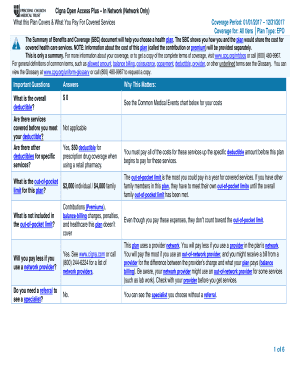 Fillable Online Cigna Open Access Plus In Network (Network Only) Fax ...