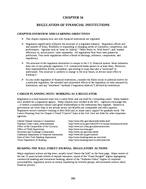REGULATION OF FINANCIAL INSTITUTIONS Doc Template | pdfFiller