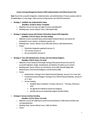 Fillable Online Canvas Learning Management System (LMS) Implementation ...