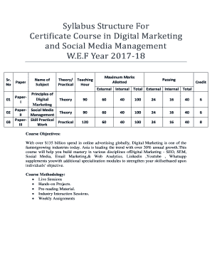 Fillable Online Syllabus Structure For Fax Email Print - pdfFiller
