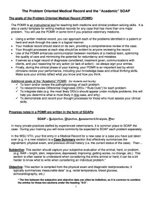 Fillable Online The Problem Oriented Medical Record and the Academic ...