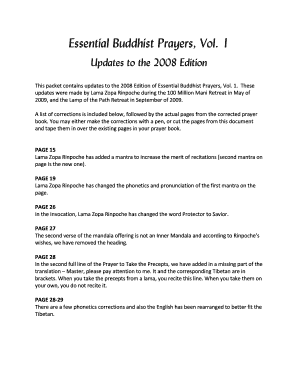 Essential Buddhist Prayers Pdf - Fill Online, Printable, Fillable ...