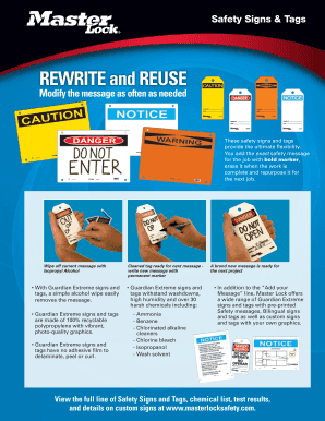 Fillable Online Safety Signs & Tags Fax Email Print - pdfFiller