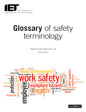 Fillable Online Glossary of safety Fax Email Print - pdfFiller
