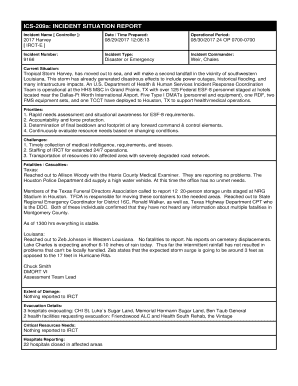 Fillable Online ICS-209a: INCIDENT SITUATION REPORT Fax Email Print ...