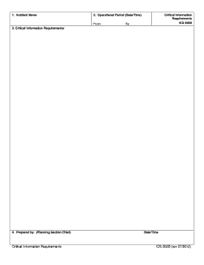 Fillable Online Critical Information Requirements: Fax Email Print ...