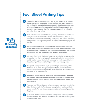 Fillable Online Fact Sheet Writing Tips Fax Email Print - pdfFiller