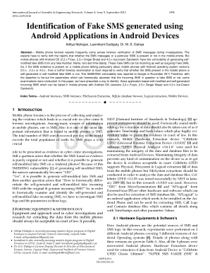 Fillable Online Identification of Fake SMS generated using Fax Email ...