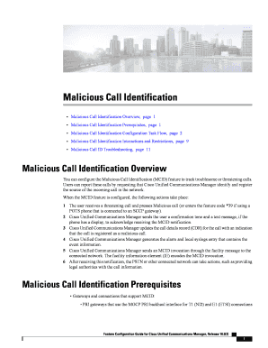 Fillable Online Malicious Call Identification Fax Email Print - pdfFiller