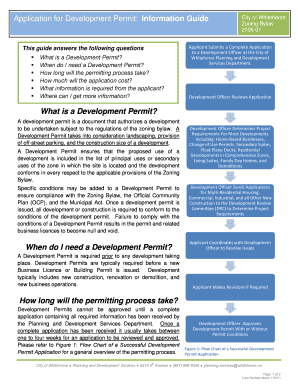 Fillable Online Application for Development Permit: Information Guide ...