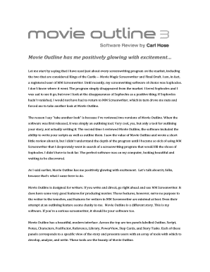 Fillable Online movie outline 3 Fax Email Print - pdfFiller