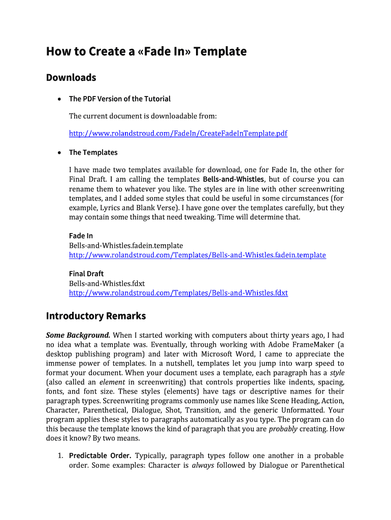 Fillable Online How to Create a Fade In Template Fax Email Print ...
