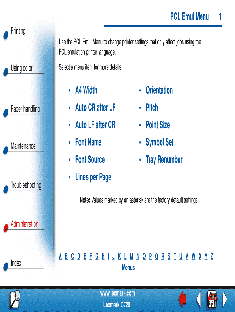 Fillable Online PCL emulation printer language Fax Email Print - pdfFiller