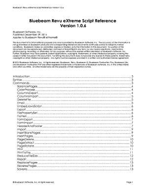 Bluebeam Scripts - Fill Online, Printable, Fillable, Blank | pdfFiller