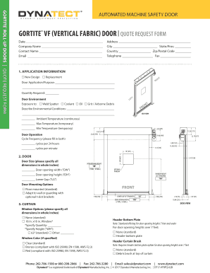 Fillable Online GORTITE ROLL-UP DOORS Fax Email Print - pdfFiller