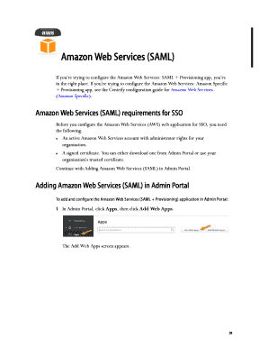 Fillable Online Amazon Web Services (SAML) Fax Email Print - pdfFiller