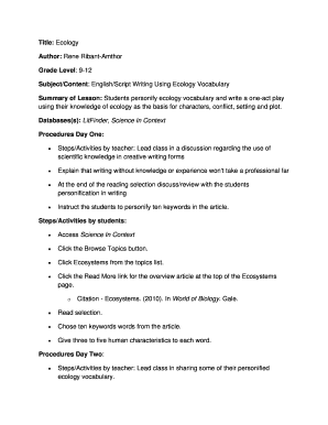 Fillable Online Title: Ecology Fax Email Print - pdfFiller