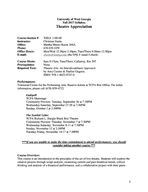 Fillable Online Theatre Appreciation Fax Email Print - pdfFiller